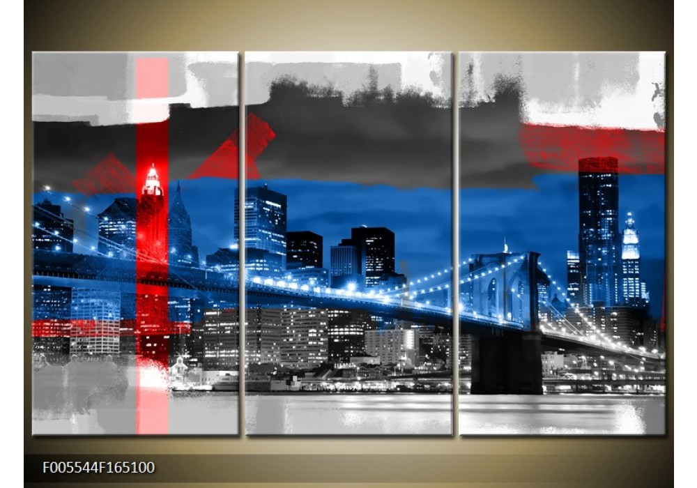 OP VOORRAAD Foto canvas schilderij Brug | 165x100cm